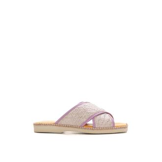 Hogan Rafia Sandalen mit &Uuml;berkreuzten B&auml;ndern - - Shoes - Damen - Beige - 38 1/2 EU