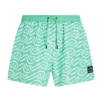 Karl Lagerfeld Wave AOP Boardshorts - - Swimwear - Herren - Gr&uuml;n - XL