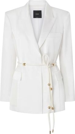 Pinko Jacke mit Kordelzug - Weiß