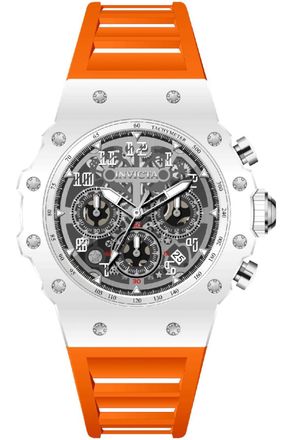 Invicta Racing 69672 Herrenuhr - Quarzwerk - Acryl mit silbernem Zifferblatt - 43 mm