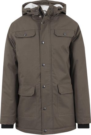 Urban Classics Herren und Jungen Jacke Heavy Cotton Parka mit gefütterter und verstellbarer Kapuze für Herbst und Winter, Olive, Medium
