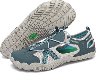 Saguaro Trekkingsandalen Damen Barfußschuhe Bequem Barfuß Sandalen Outdoor Herren Geschlossen Wandersandalen, Blau 39 EU