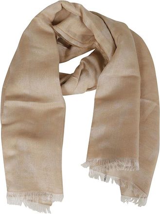 Emporio Armani Femme, Accessoires, Brun, Taille: ONE Size Fringed Stole