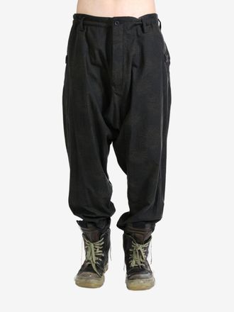 Yohji Yamamoto drop crotch trousers - Noir
