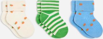 Arket Gerippte Socken 3er-Pack -Blau