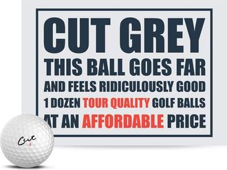 Cut Golf Golfb&auml;lle, 3-teilig, Urethan, Grau