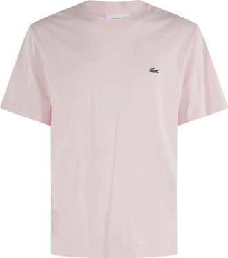 Lacoste Homme, Tops, Rose, Taille: M T-shirt en jersey de coton coupe classique