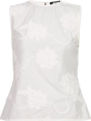 Rotate Top sans manches &agrave; fleurs en coton
