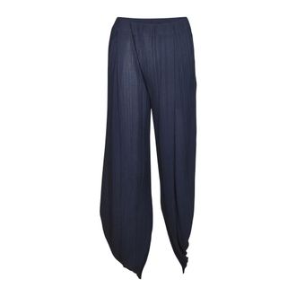 Giorgio Armani Femme, Pantalons, Bleu, Taille: 40 FR Pleated Jersey Pantalons