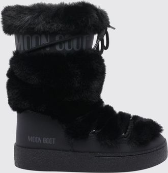 Moon Boot Schneestiefel Ltrack aus Kunstpelz mit Logo