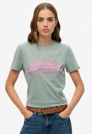 Superdry Kurzarmshirt VL RHINESTONE SLIM TEE