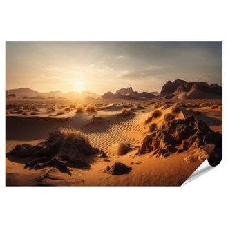 Islandburner XXL Bild Poster Wüstenlandschaft bei Sonnenuntergang Premium Bilder Fotodruck