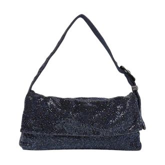 Benedetta Bruzziches Funkelnde Abend Schultertasche - - Bags - Damen - Blau - ONE SIZE