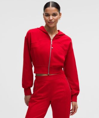 lululemon Define Kapuzenjacke im Relaxed Fit Luon f&uuml;r Frauen - Neon - Gr&ouml;&szlig;e 10
