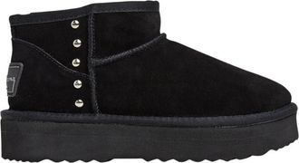 Pepe Jeans London Dissy Metall-Stiefeletten aus Leder schwarz