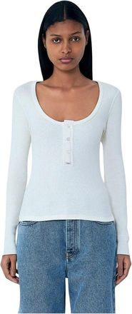 Chlo&eacute; Femme, Pulls, Blanc, Taille: 36 FR Henley T-Shirt