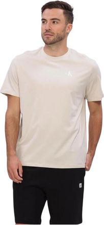 Calvin Klein SS 30S Classic Back Monologo Tee - - Tops - Herren - Beige - XL
