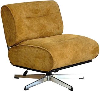 DRAWER Drawer - Fauteuil pivotant en tissu chenille pied &eacute;toile - Bronze - Simon