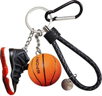 Generic Porte-cl&eacute;s de voiture 3D - Accessoires tendance pour homme et femme - Cadeau &eacute;l&eacute;gant pour les fans de basket-ball et de sport (Retro 11)