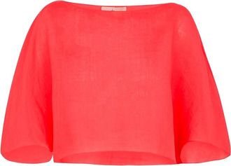 Cortana Femme, Blouses et Chemises, Rouge, Taille: 42 FR Top en Ramie