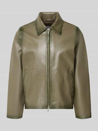Sams&oslash;e & Sams&oslash;e Lederjacke mit Zweiwege-Rei&szlig;verschluss Modell Saike