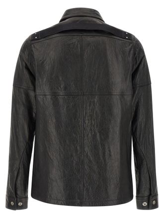 Rick Owens Mens Black Lamb Leather Jacket Clothing