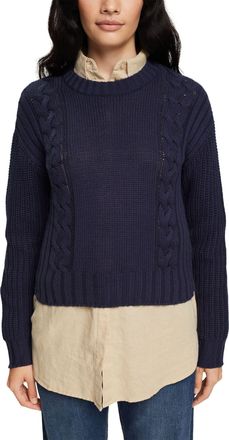 Esprit Damen 082EE1I325 Pullover, 400/NAVY, XXL