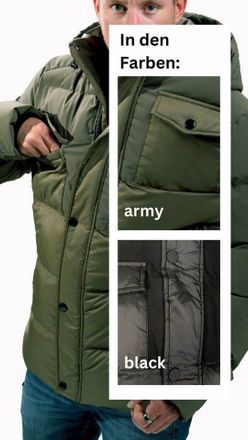 Poolman Winterjacke Winterjacke mit Kapuze (abnehmbar) abnehmbare Kapuze