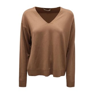 Max Mara Alghero V-Ausschnitt Pullover - - Knitwear - Damen - Braun - M