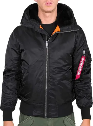Alpha Industries Alpha Industries Herren MA-1 Hooded Bomberjacke, Black, X-Large
