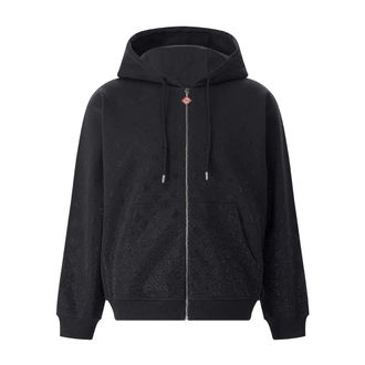 Casablanca Homme, Sweatshirts et sweats &agrave; capuche, Noir, Taille: 2XL Crystal Monogram Zip-Up Sweat &agrave; capuche