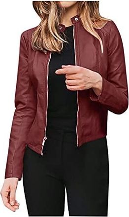 Generic veste été femme Veste Femme Chaude Doudoune Sans Manches Blouson Bombers Manteaux Et Blousons En Coton Fourrure Marron Cuir Cintrée Noir Femmes Kaki M