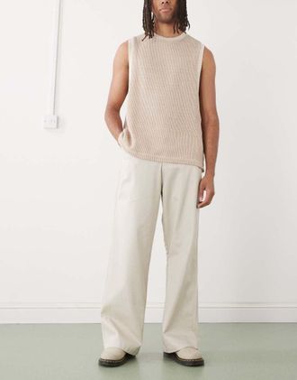 New Era NY Yankees - Pantalon chino ample - Taupe-Neutre