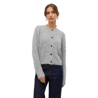 Vero Moda Vero Moda Cardigan VMNOVAH Cardigans en Maille Medium Grey Melange XXL Medium Grey Melange XXL