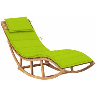 vidaXL Schaukelliege mit Auflage Massivholz Teak vidaXL567346