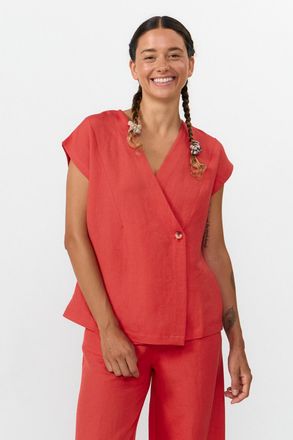 Suite13lab Damen vegan Weste Kiso Rot