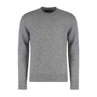 Dolce & Gabbana Homme, Pulls, Gris, Taille: M Pull ras du cou en maille fine