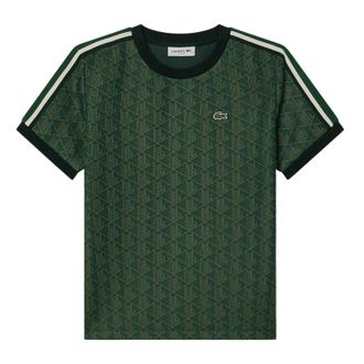 Lacoste T-Shirt f&uuml;r Damen, Jacquard, Schmal (Gr&uuml;n)