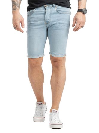 Rock Creek Herren Shorts Jeansshorts Denim Stretch Sommer Shorts Regular Fit Baumwolle Kurze Hose Jeans Shorts Sommerhose RC-2433 Hellblau W32