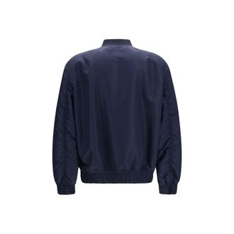 Valentino Mens Blue Polyamide Bomber Clothing