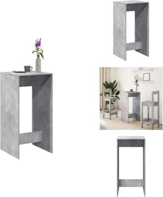 vidaXL Bartisch Betongrau 51x50x103,5 cm Holzwerkstoff - Bartisch - Bartische - Stehtisch - Kneipentisch