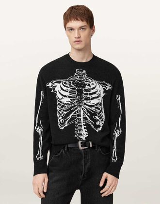 AllSaints Skelli - Sweat ras de cou - Noir