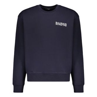 Balmain Baumwoll-Sweatshirt - - Sweatshirts & Hoodies - Herren - Blau - M