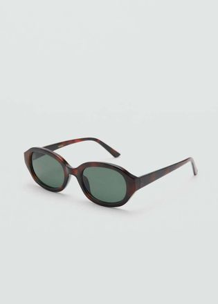 Mango Lunettes de soleil monture rectangulaire chocolat - Femme - Taille unique - MANGO