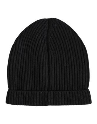 Dolce & Gabbana Mens Cashmere Knitted Beanie Black