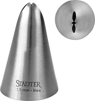 Städter Spritztülle, Edelstahl, Silber, 15 mm