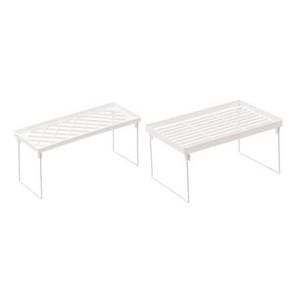 DOITOOL 2st&uuml;cke Aufbewahrungsregal Schrankregal K&uuml;chenutensilienhalter Tischregal Pr&auml;sentationsregal Stabil Kippsicher Verdicktes Material Abnehmbar