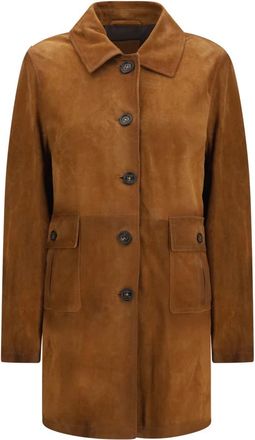 Valstar Wildleder-Langmantel - - Coats - Damen - Braun - 2XL