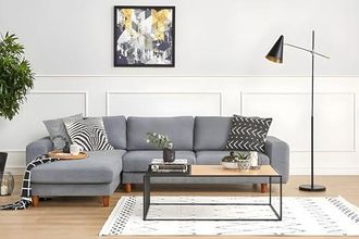 Hanah Home Stylish Walnut Coffee Table, 120 x 40 x 40 cm | 100% MDF with Sturdy Metal Legs | Perfect for Modern Living Rooms & Cozy Spaces