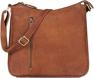 STILORD Cecilia Petit Sac à Bandoulière en Cuir Pour Femme Marron Sac à Main Sac de Sortie en Cuir Véritable, Couleur:arrona - marron